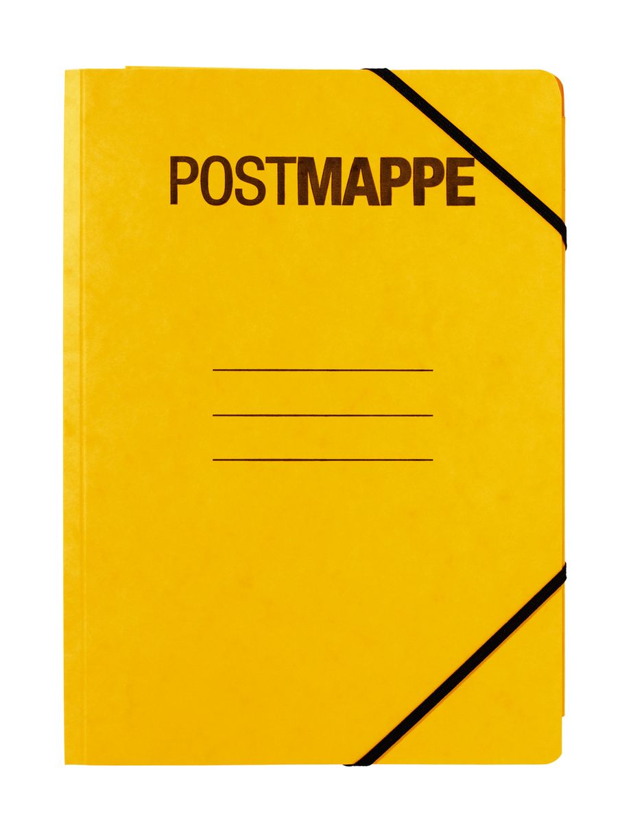 Postmappe A4, gelb, mit Eckspanngummi, mit Beschriftungsfeld günstig ...