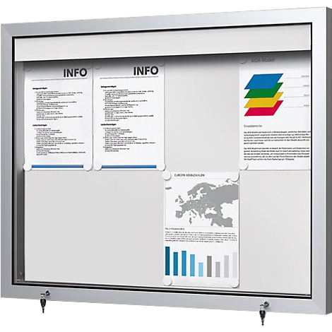 Informatiebord WSM, voor binnen en buiten, afsluitbaar, incl. 10 ...