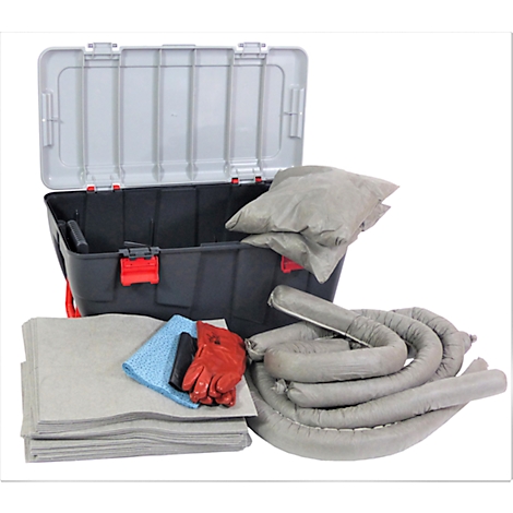 Kit d'urgence anti-fuites universel gris, absorption 100 L, 77 p., dans ...