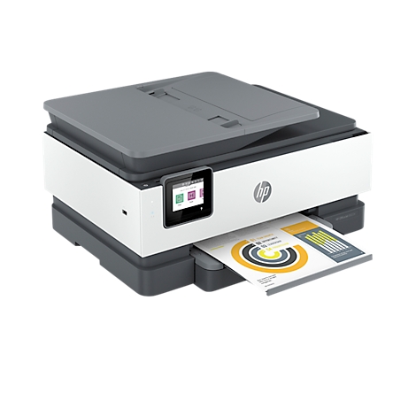 Multifunctionele inkjetprinter HP OfficeJet Pro 8022e, kleur/SW, 4-in-1 ...