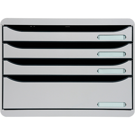 Schubladenbox BIG-BOX PLUS HORIZON QUER, Format A4+, 4 halboffene ...