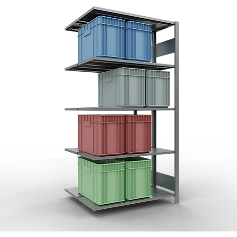 Schulte Lagertechnik Fachbodenregal-Stecksystem MULTIplus 150, Doppel ...