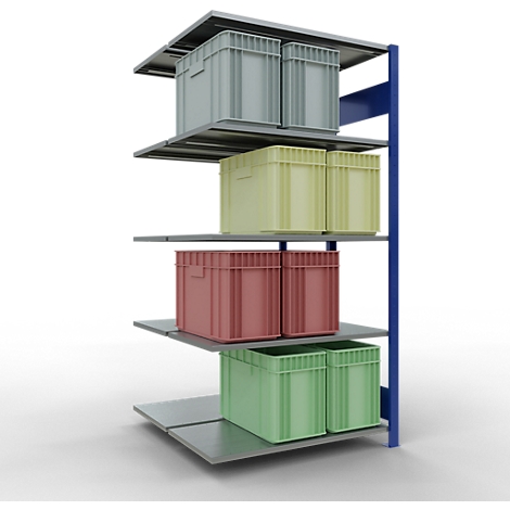 Schulte Lagertechnik Fachbodenregal-Stecksystem MULTIplus 150, Doppel ...