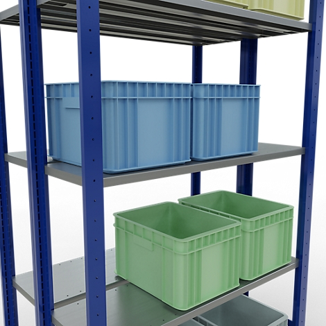 Schulte Lagertechnik Fachbodenregal-Stecksystem MULTIplus 150, Doppel ...