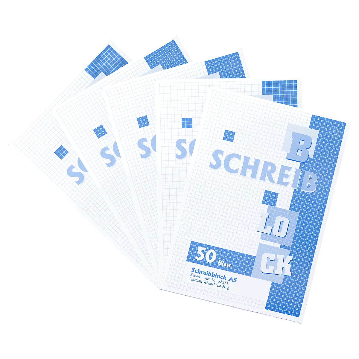 Bloc-notes, ligné ou quadrillé, diff. tailles, 5 p. acheter à prix ...