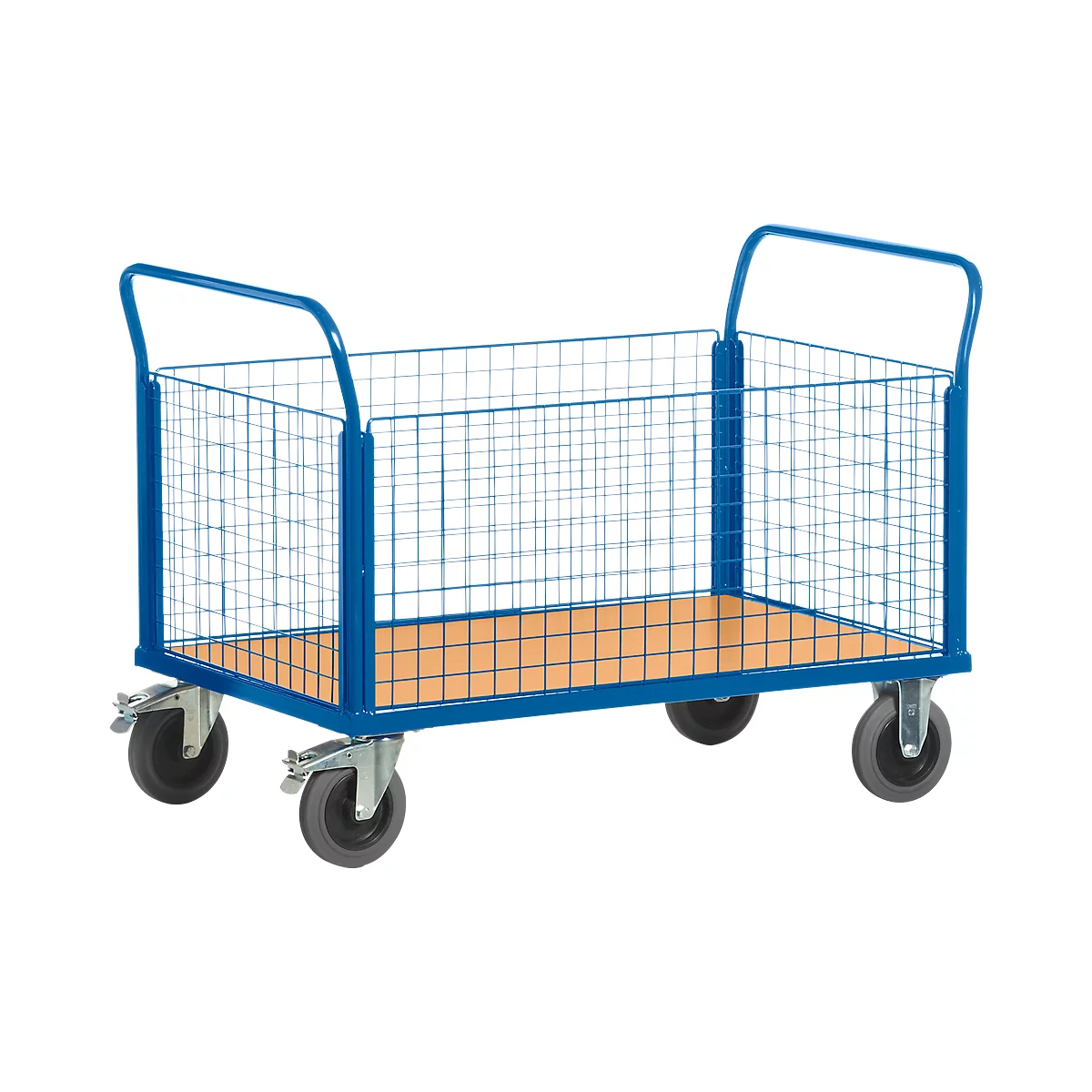 Chariot de transport grillagé à 4 parois, L 1000 x l. 670 mm ou L 1200 ...