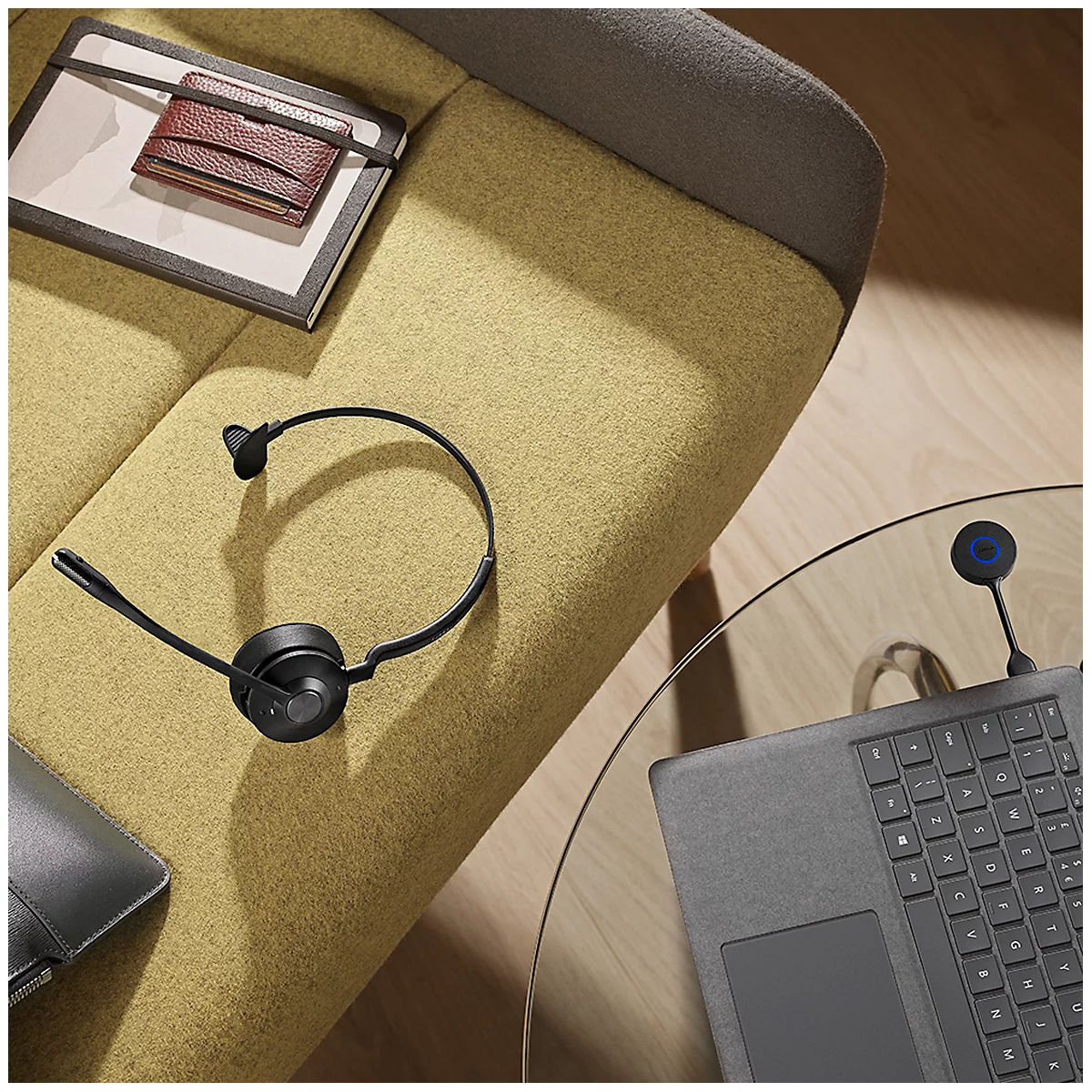 DECT-headset Jabra Engage 55 Mono, met basisstation, draadloos, USB-C ...