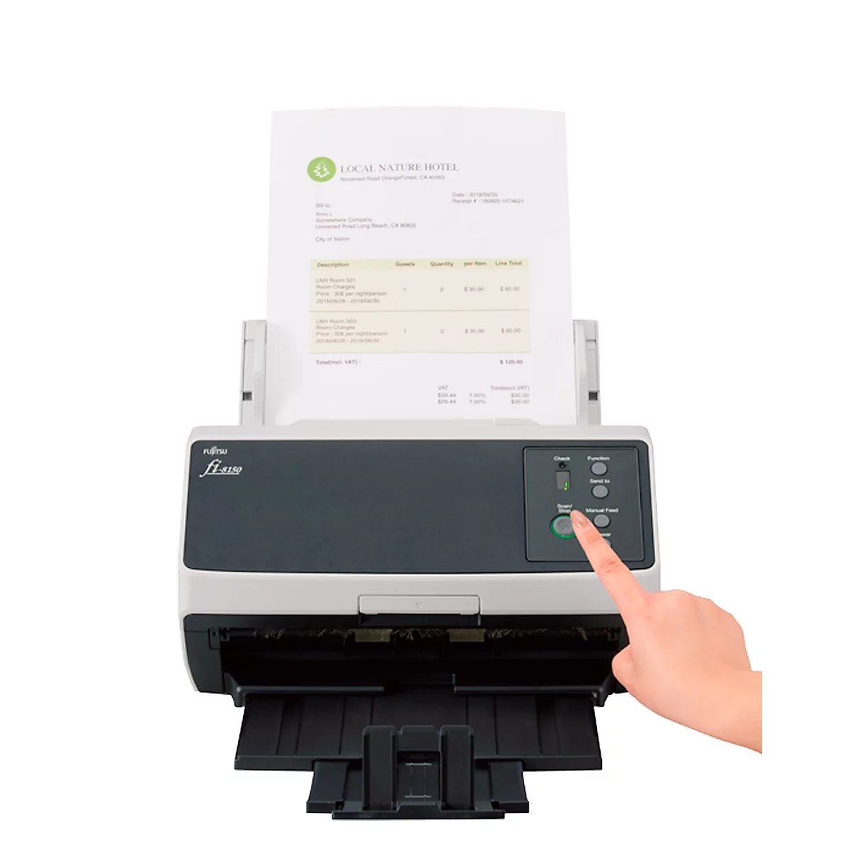 Documentscanner Fujitsu fi-8150, zwart-wit/kleuren, 50 ppm. & 100 ppm ...