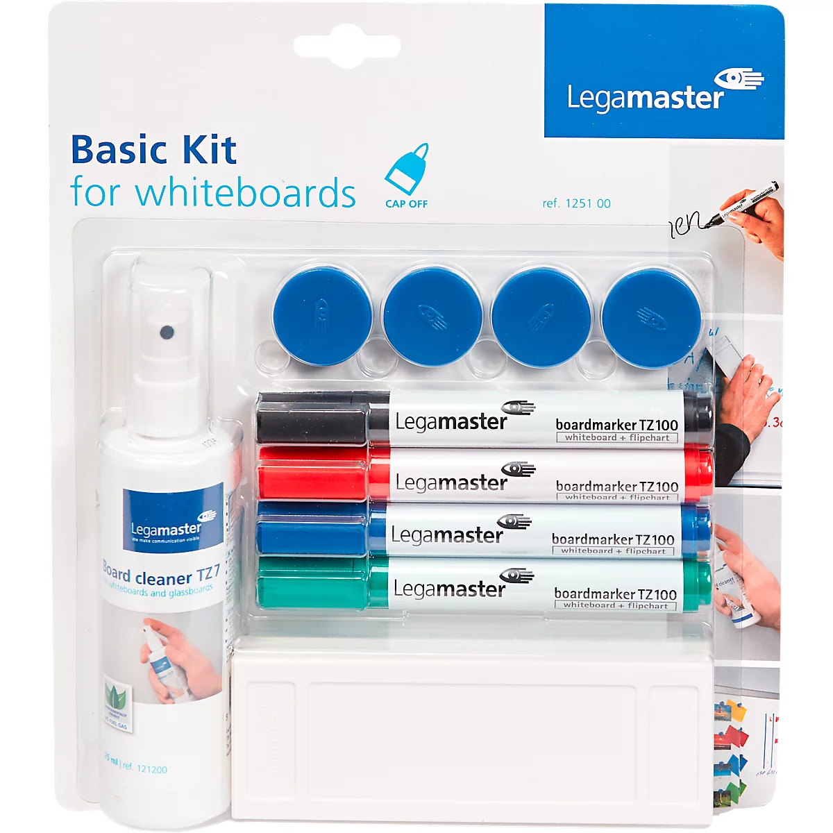 Kit de démarrage pour whiteboard BASIC 7-125100 Legamaster, marqueurs ...