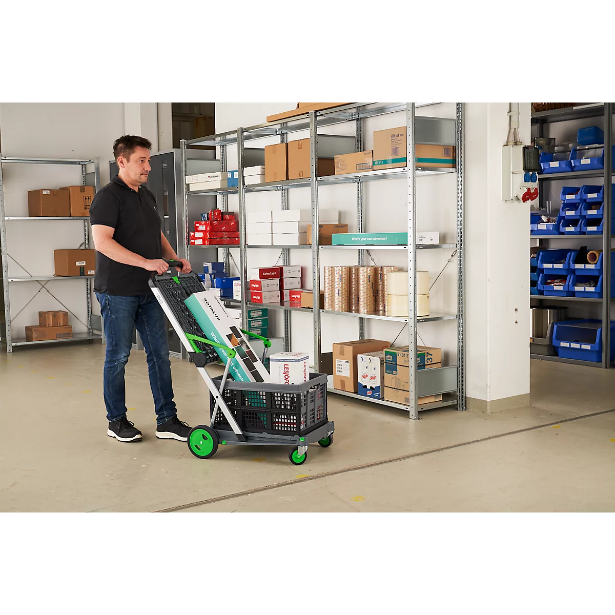 Klappmobil CLAX®, 2 Etagen, Tragkraft bis 60 kg, Lenk- & Bockrollen ...