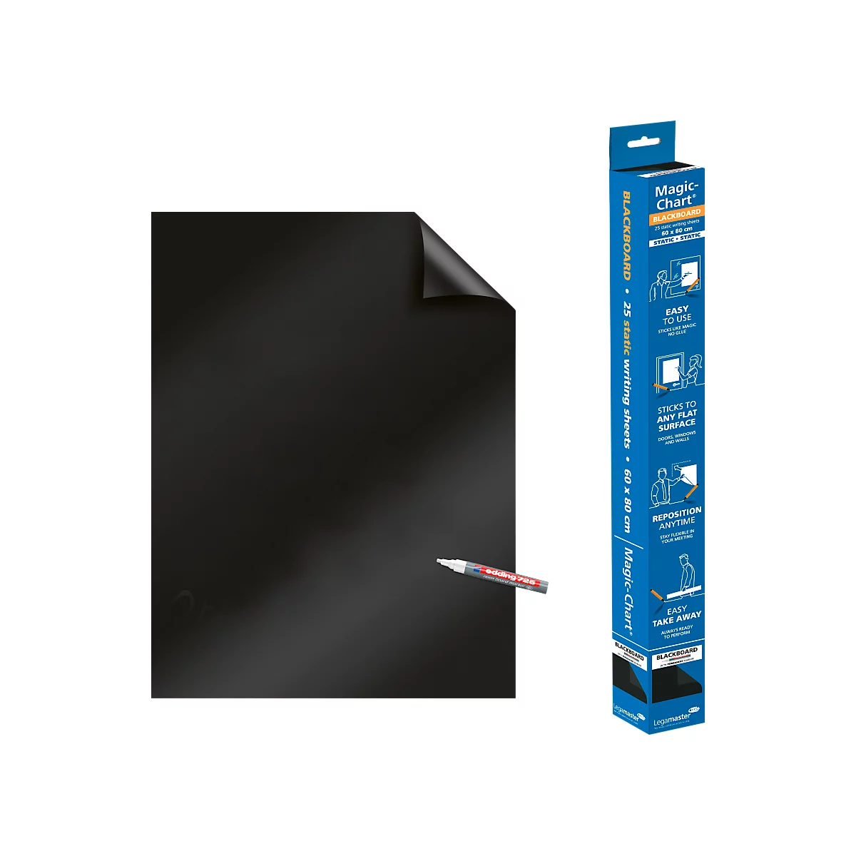 Magic Charts Legamaster, für Whiteboards, blanko, selbstklebend ...