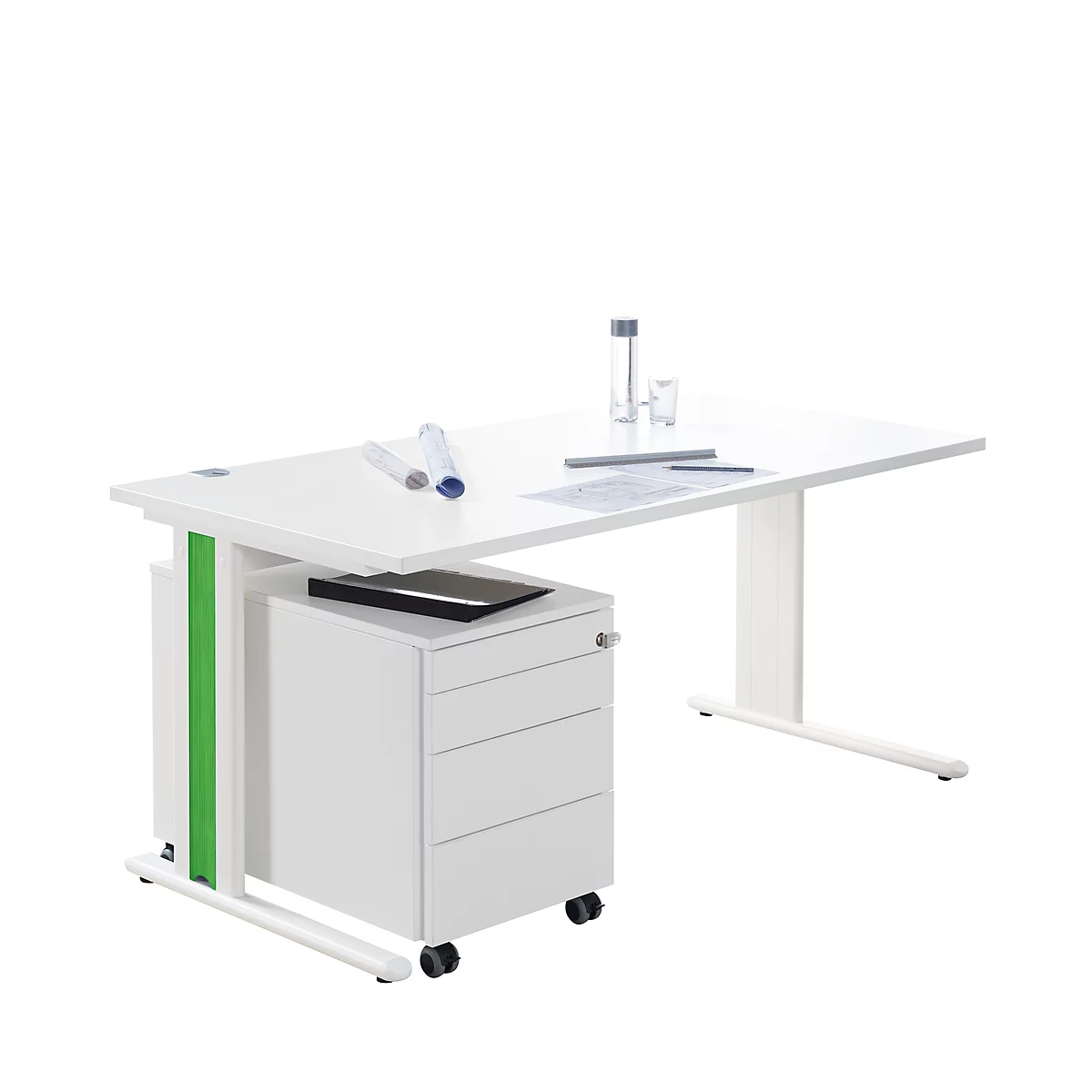 Schäfer Shop Pure Complete set PLANOVA BASIC, Bureautafel B 1600 mm ...